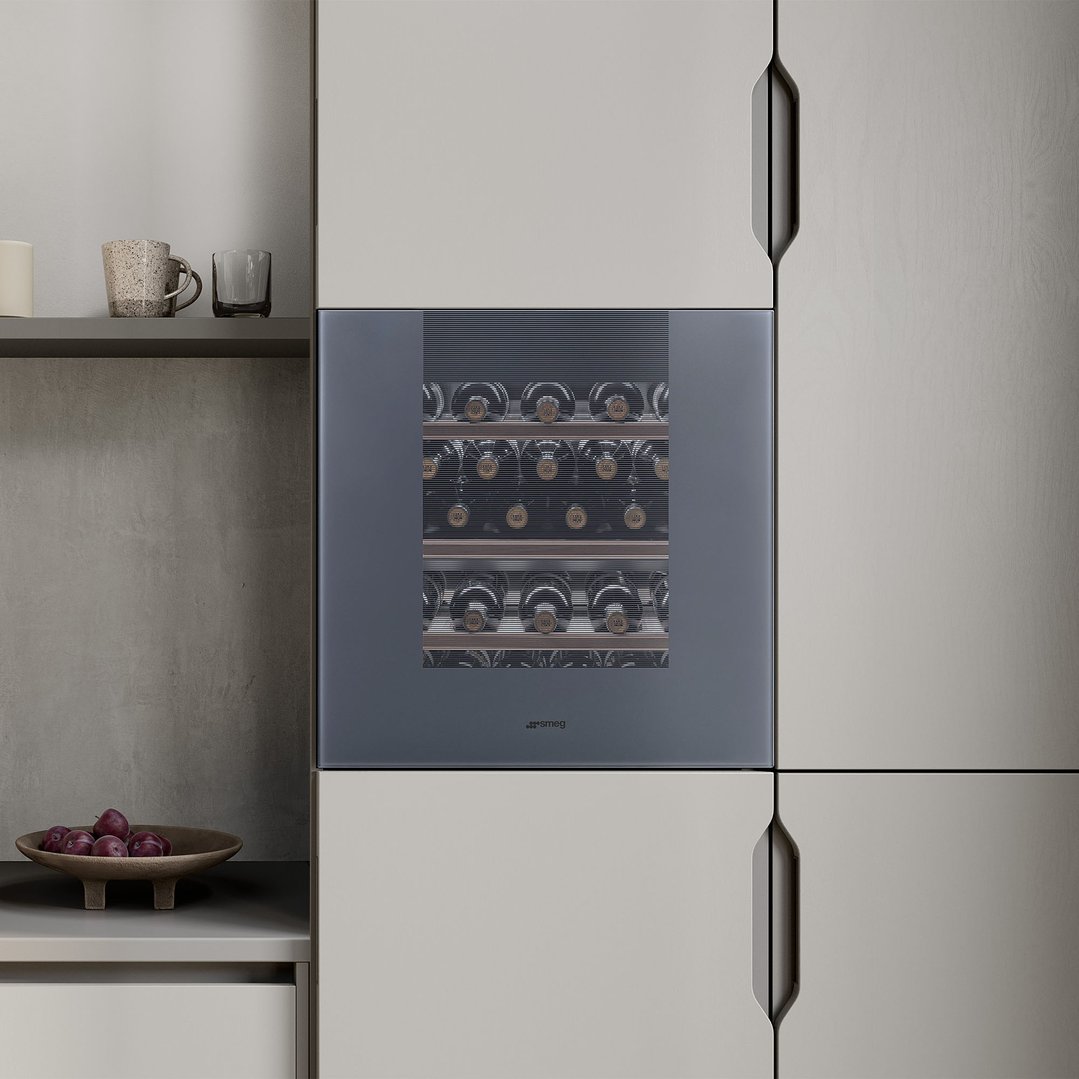 Smeg Linea 60cm Wine Cellar (29 Bottle) - Neptune Grey CVI129G ...