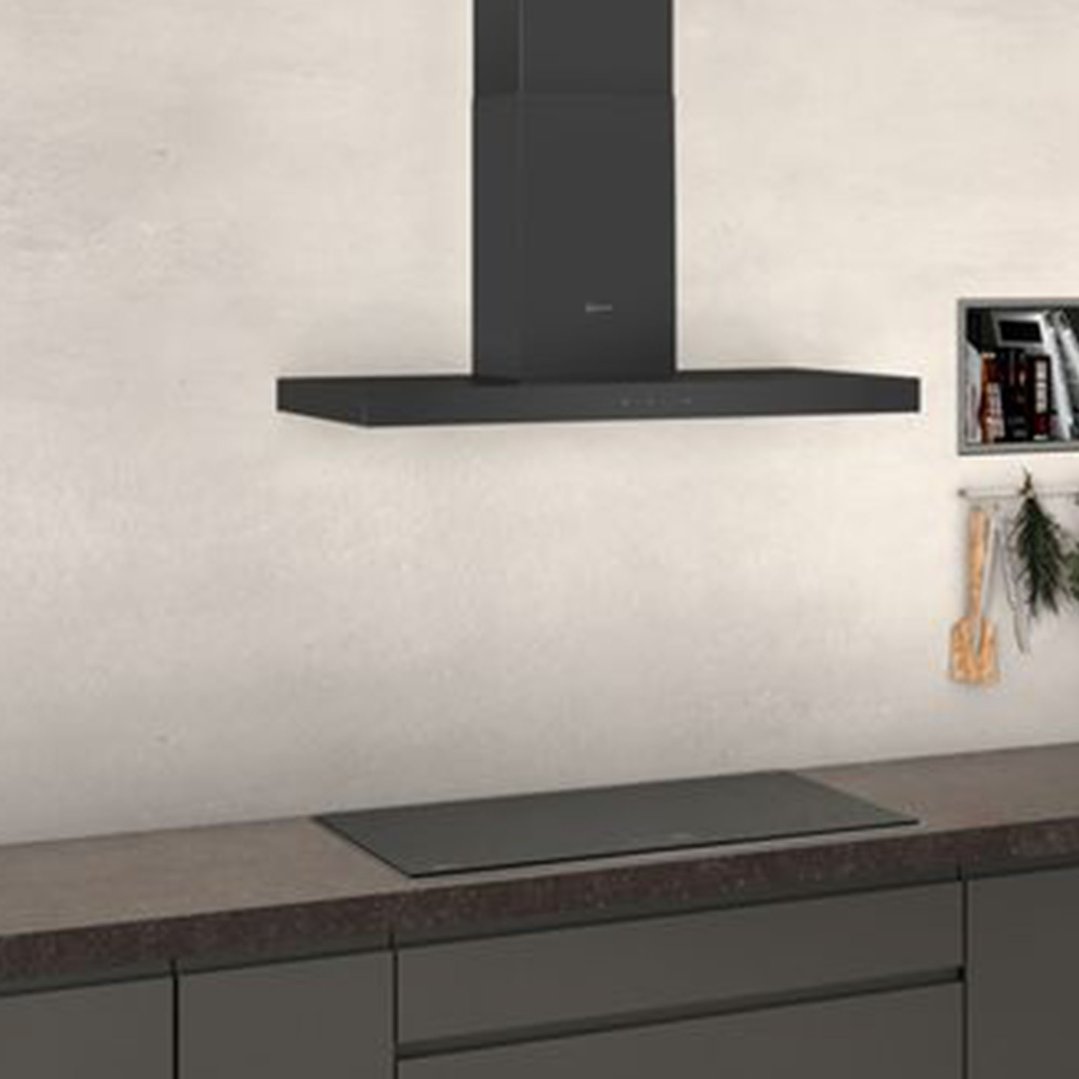 Neff Wall-mounted canopy rangehood 90 cm Black D94BHM1S5 - Signature ...