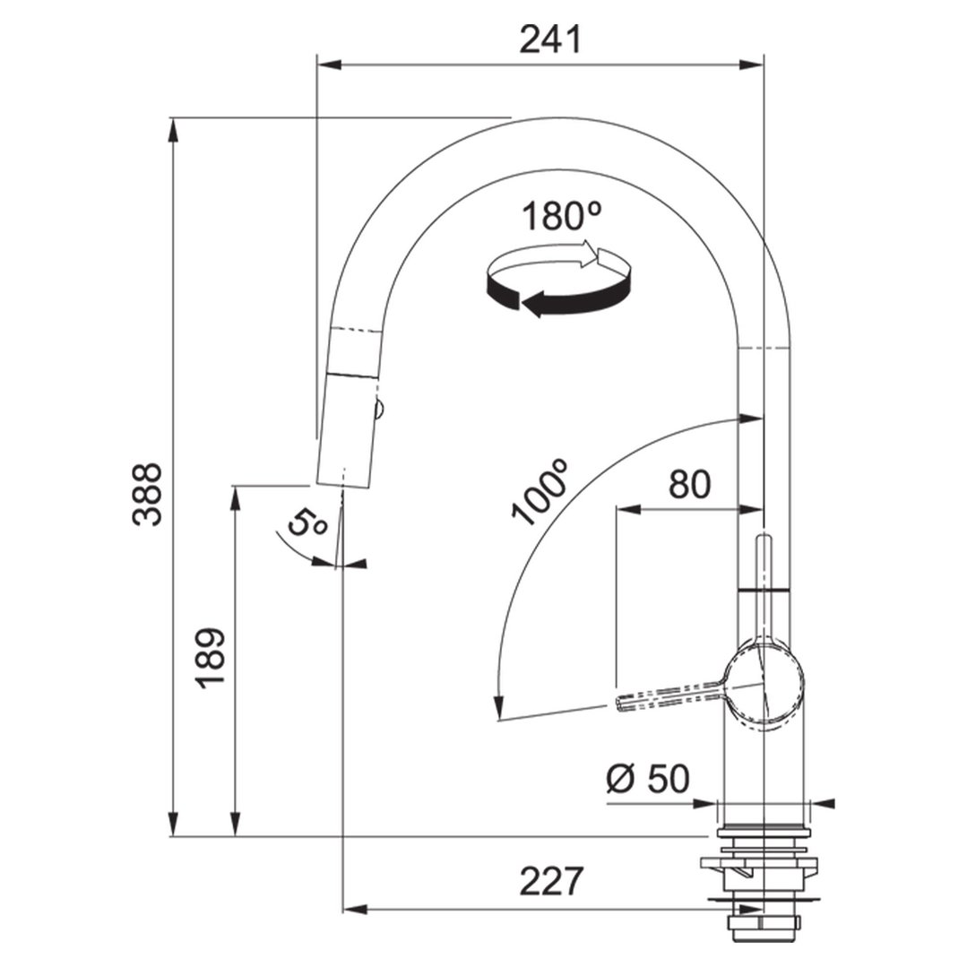 Franke Active Pull-Out Chrome Tap TA7781 - Signature Appliances
