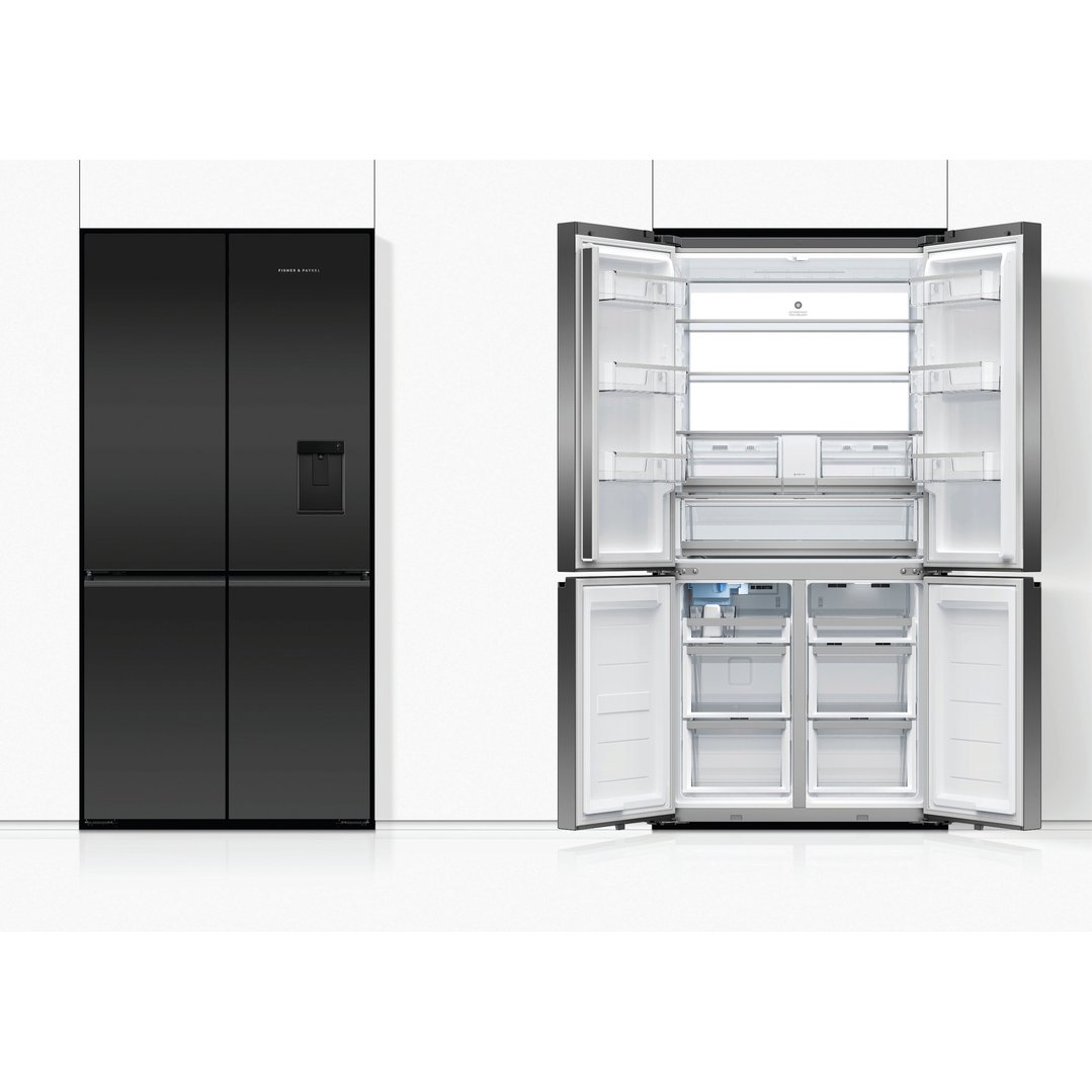 FISHER & PAYKEL 690L Series 7 Quad Door Refrigerator Freezer, Ice ...
