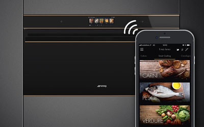 Smeg 90cm Dolce Stil Novo Pyrolitic Touch Control Oven Black SFPR9606WTPNR - Signature Appliances