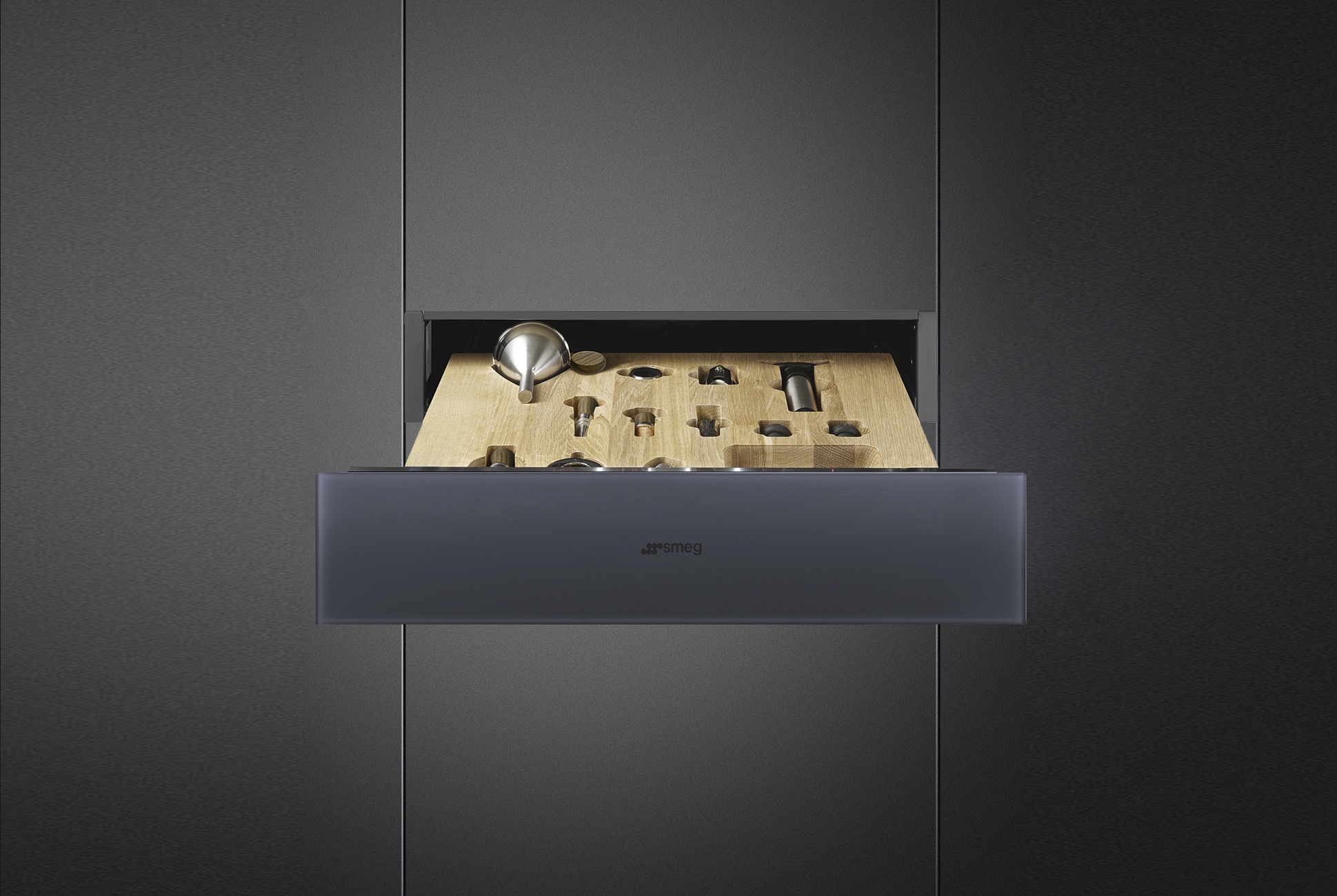 Smeg Linea 15cm Sommelier Drawer - Neptune Grey CPS115G - Signature ...