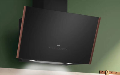 Neff 90cm Flex Design Inclined Rangehood with Anthracite Grey Side ...