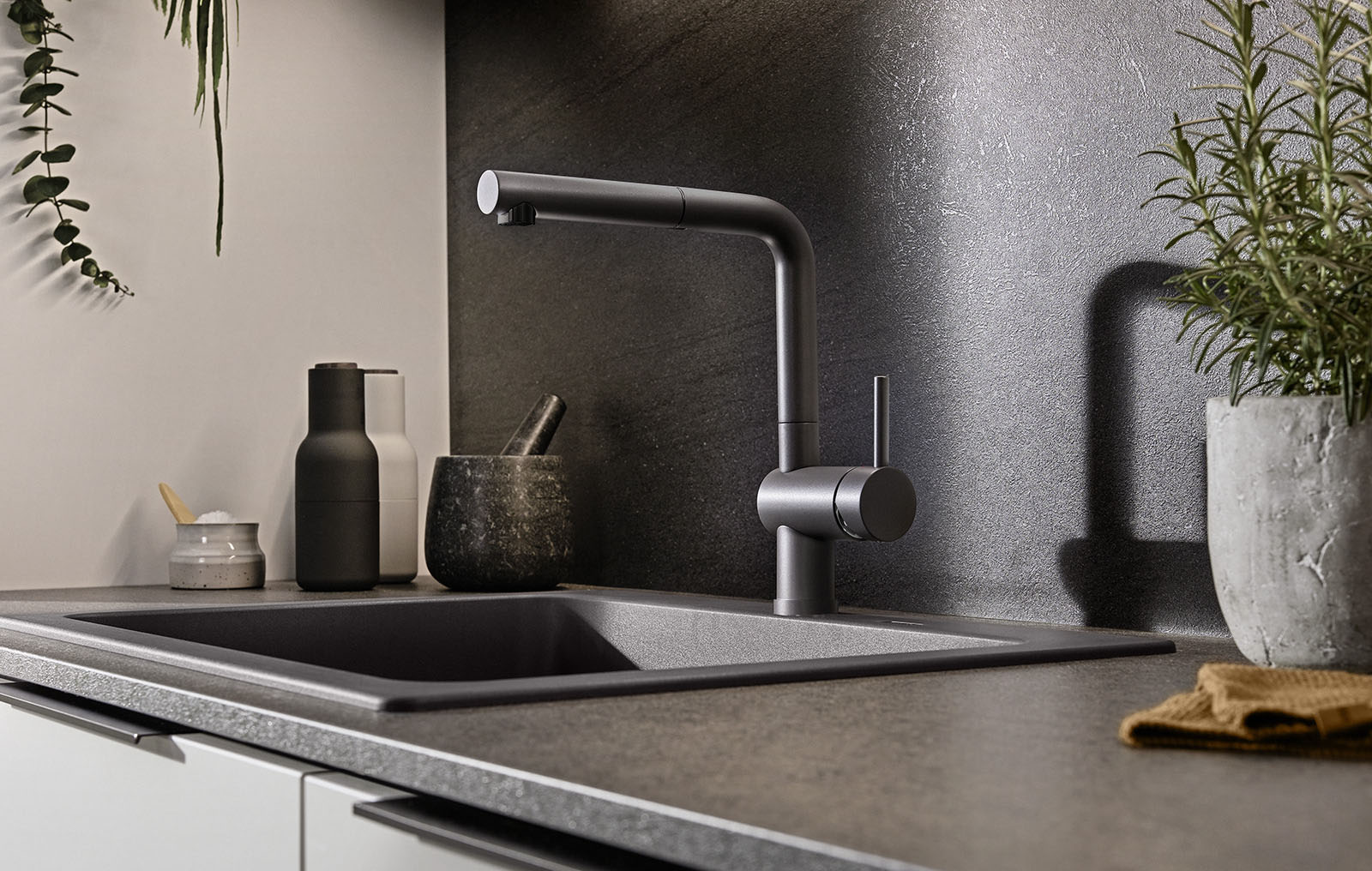 Linus-S Satin Dark steel Tap LINUSSDS - Signature Appliances