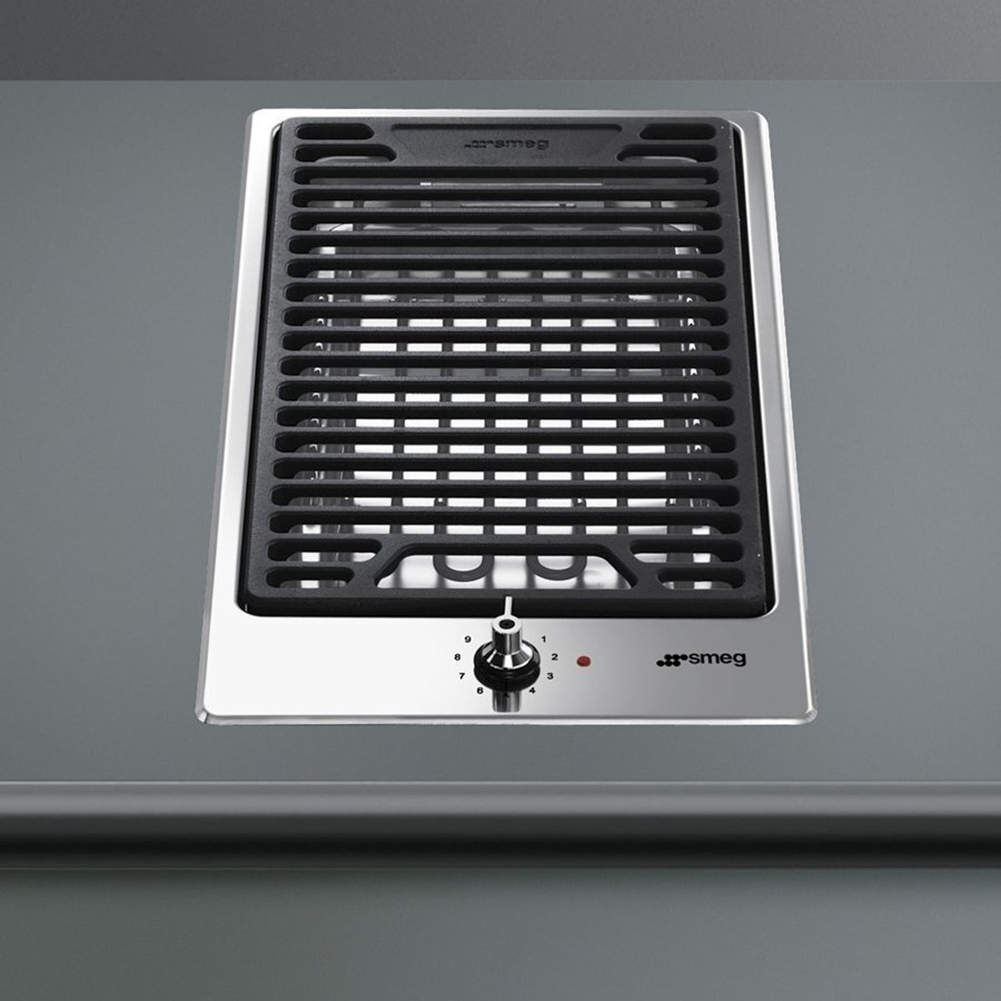 Smeg 30cm Ultra-low Profile Stone Grill PGF30B - Signature Appliances