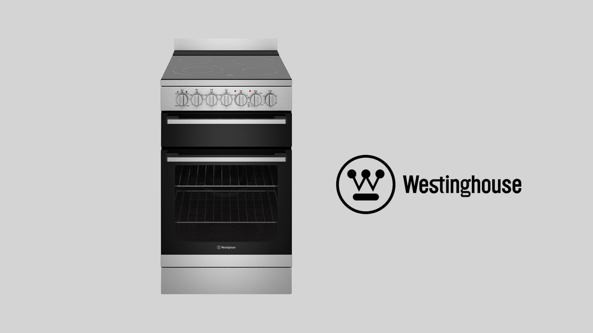 Westinghouse 54cm freestanding electric oven and ceramic cooktop ...