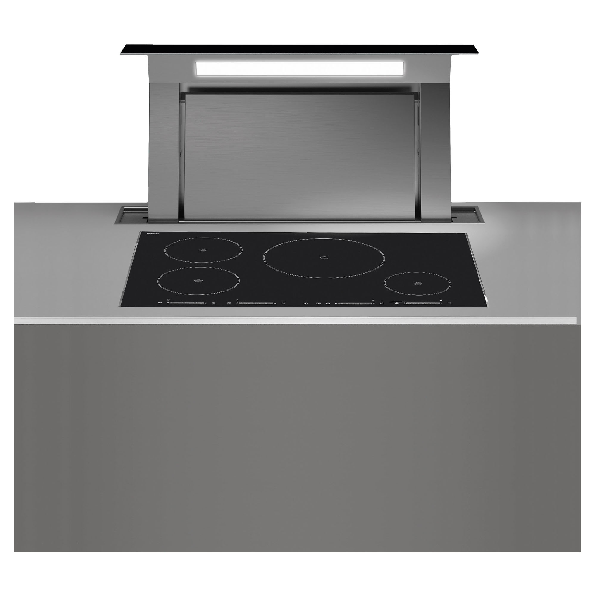 Falmec Downdraft System 90 cm downdraft with in-line motor Black Glass ...