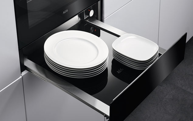 AEG 14cm Built-In Warming Drawer - Matte Black KDK911424T - Signature ...